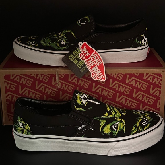 Vans | Shoes | New 7 Vans Glow In The Dark Slip On Classic Otw Vault ...